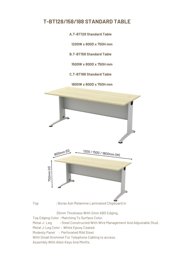 Executive Table- B Series – TEN Office System